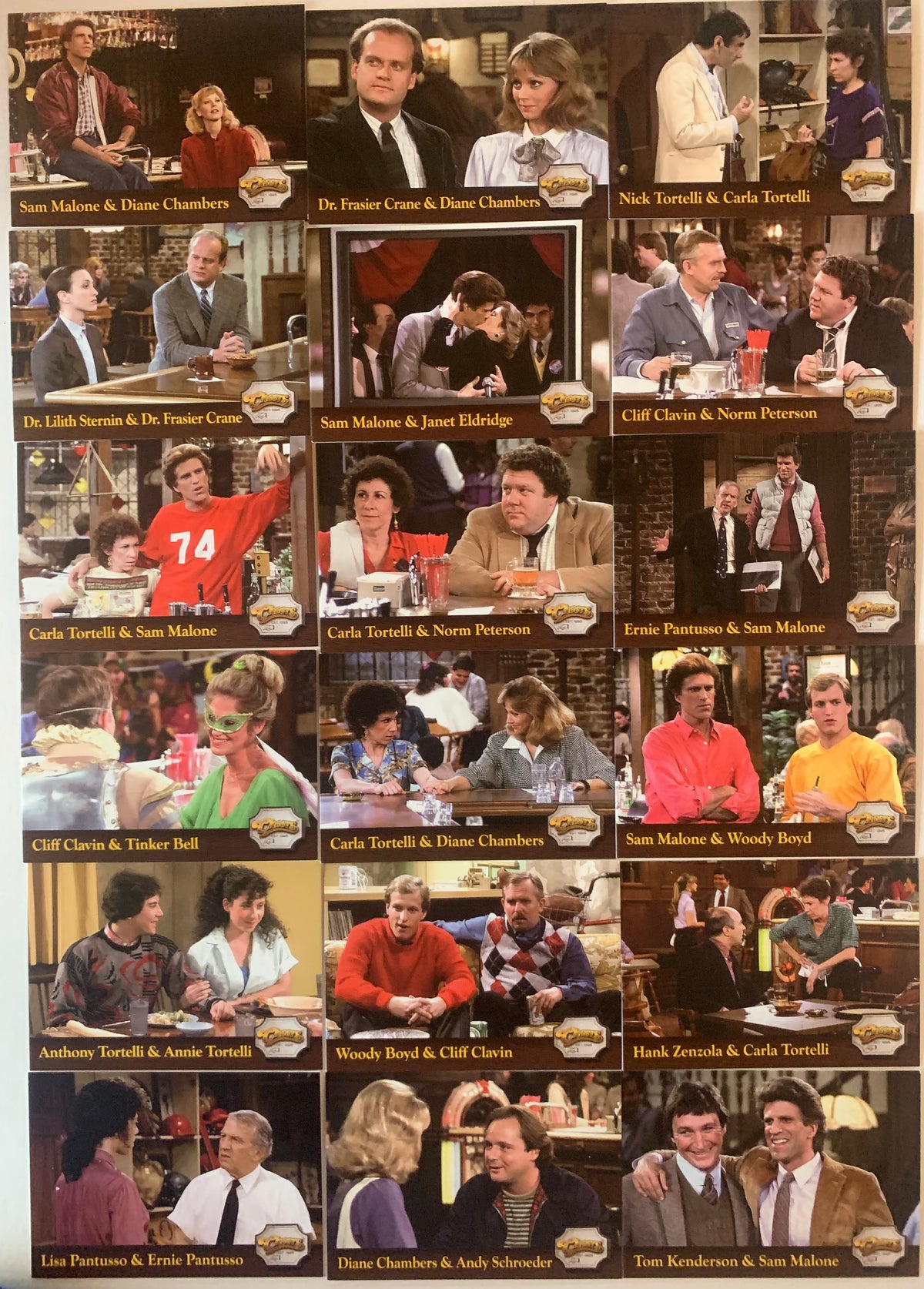 Cheers TV Show Seasons 1-4 Premiere Memorable Duos Chase Card Set MD1 ...