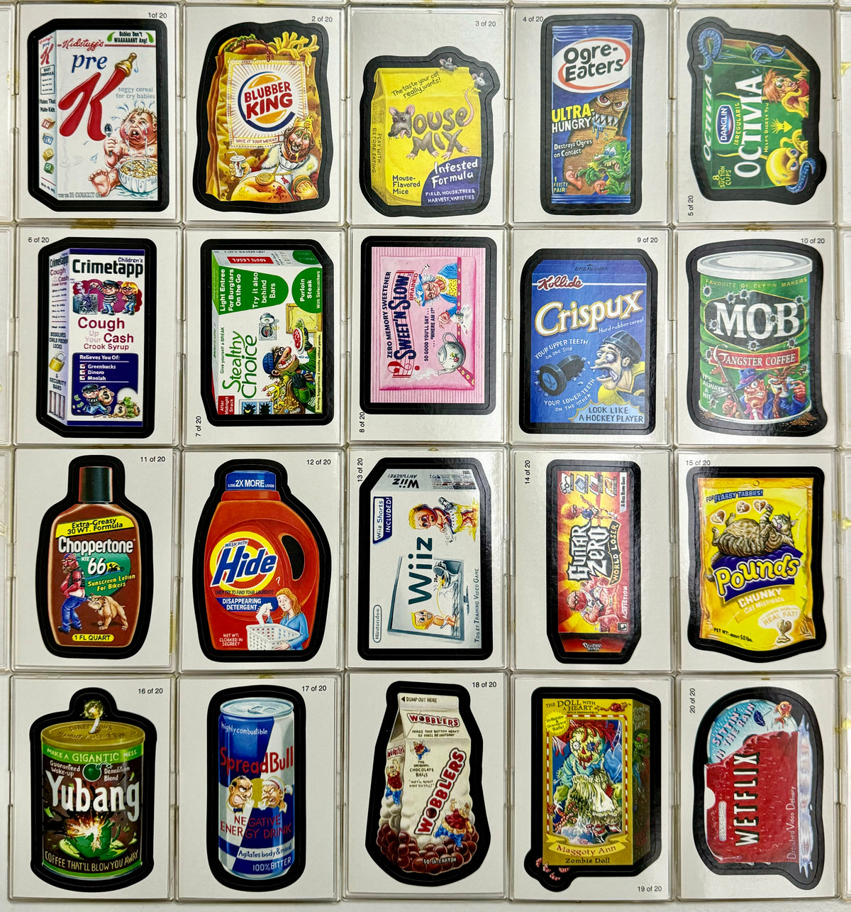 Wacky Packages ANS Series 7 Wack-o-Mercial Stickers Set 20/20 Topps 20 ...