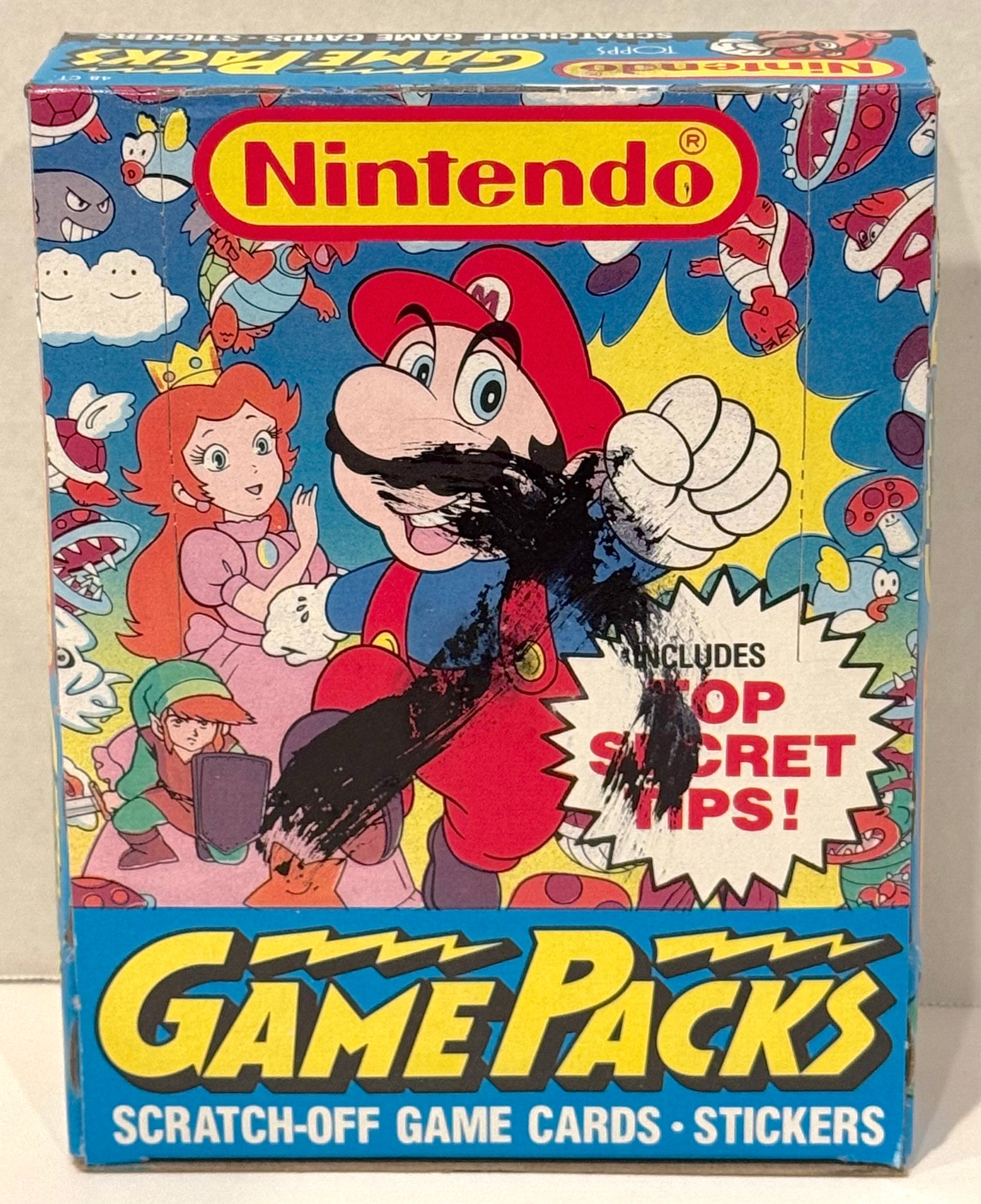 Nintendo Game Packs Vintage Card Box 48 Packs Topps 1989 X-out Bright ...