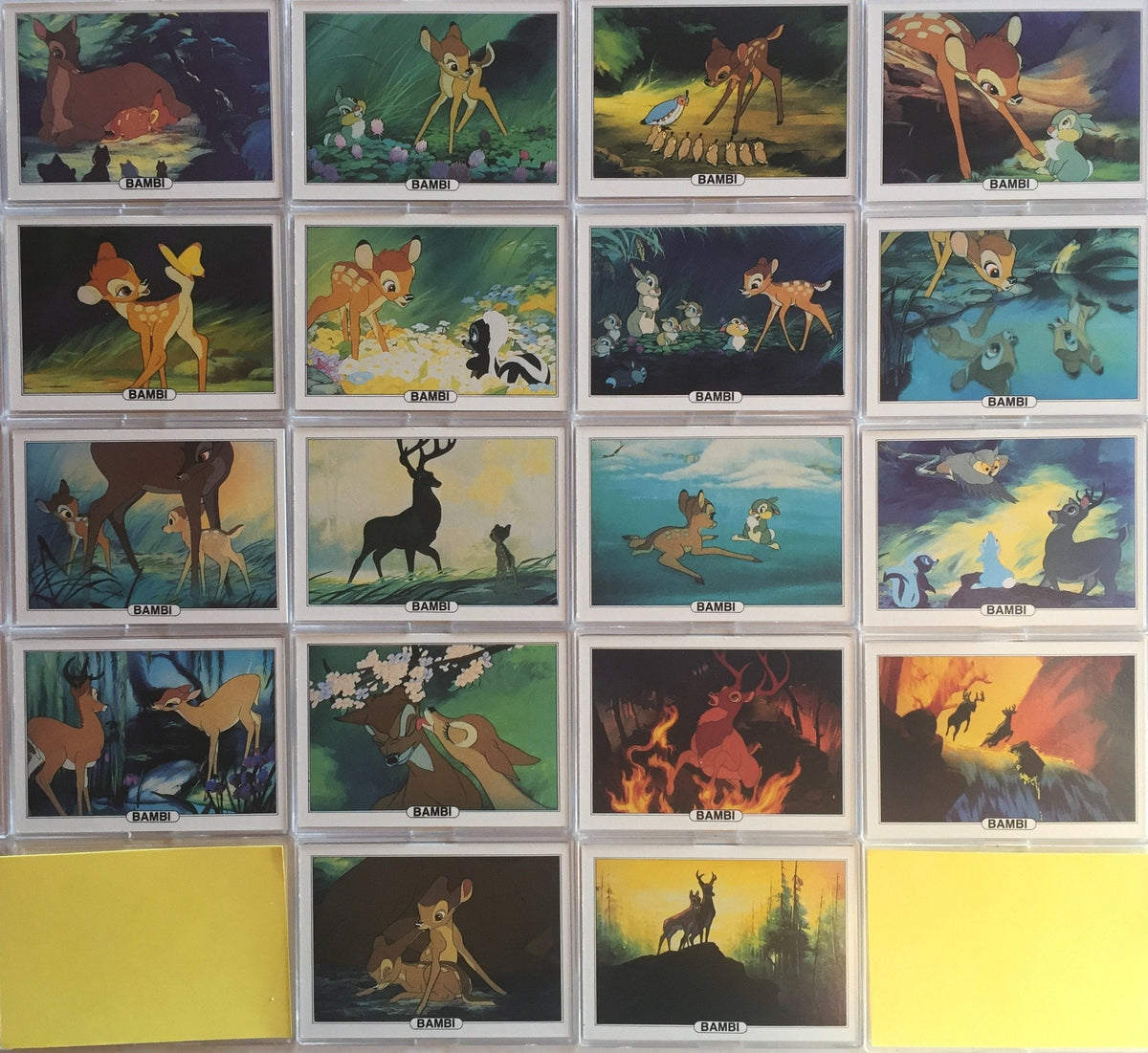 Disney Bambi Vintage Card Set 18 Cards Series A Set #3 Treat Hobby 198 ...