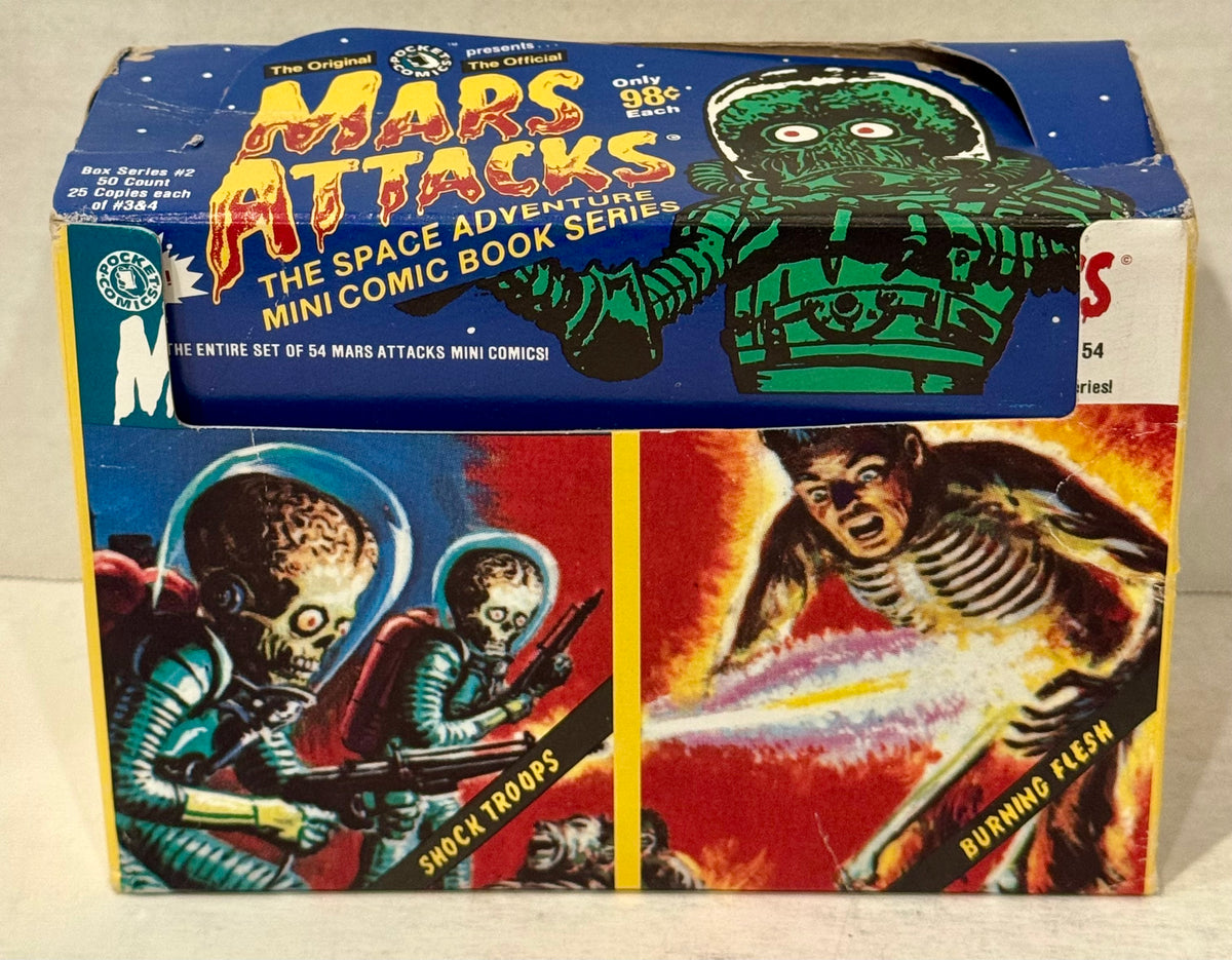 1988 Mars Attacks Comic #3 & #4 Comic Empty Display Box Topps ...