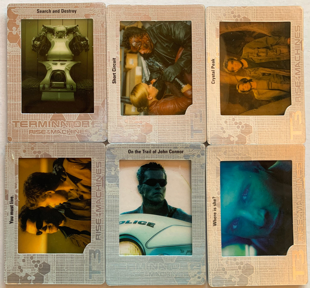 Terminator 3 T3 Film Cell Filmcardz CyberEtch Chase Card Set CE1 - CE6 ...