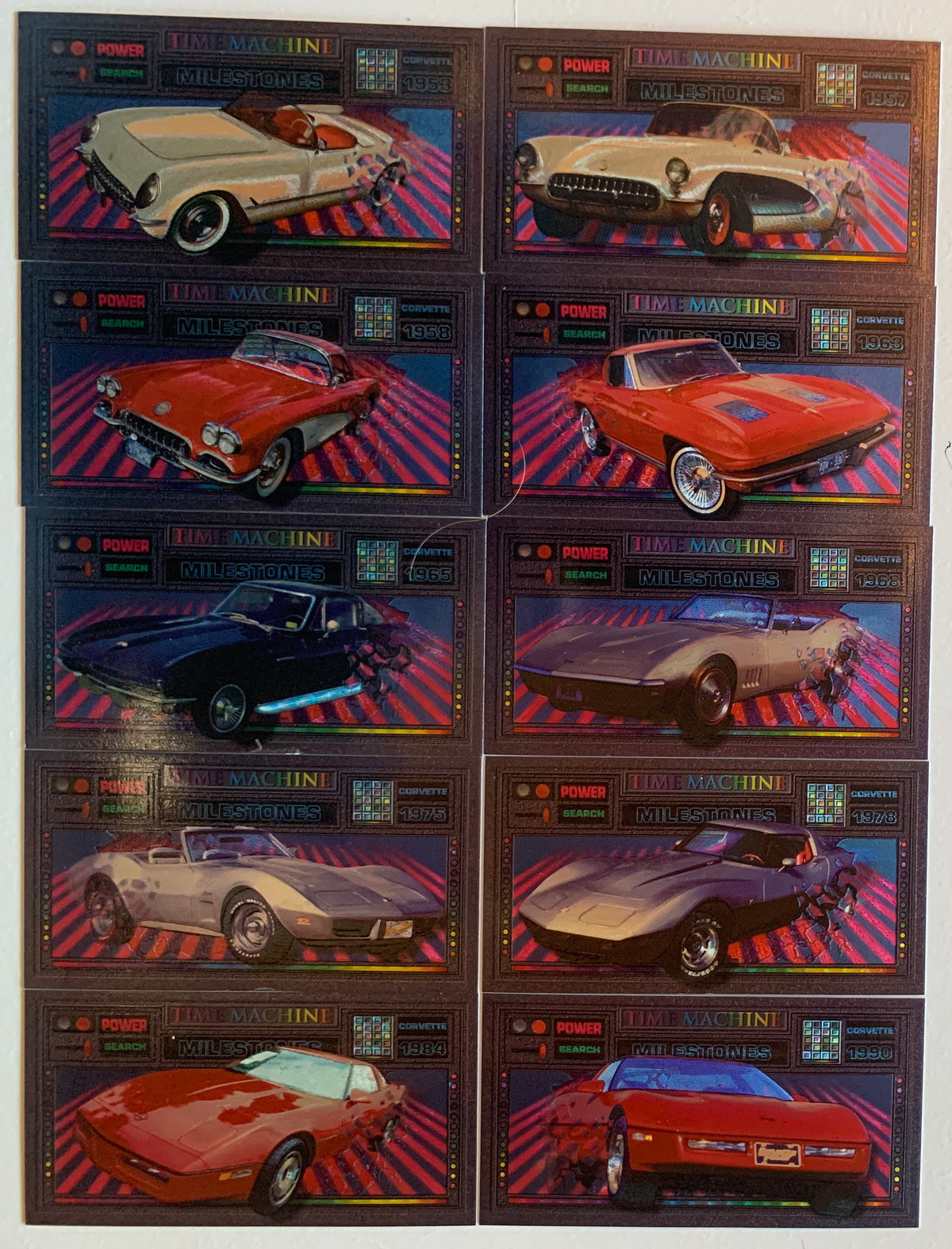 Corvette Heritage Milestone 10 Chase Card Set Collect-A-Card 1996 ...