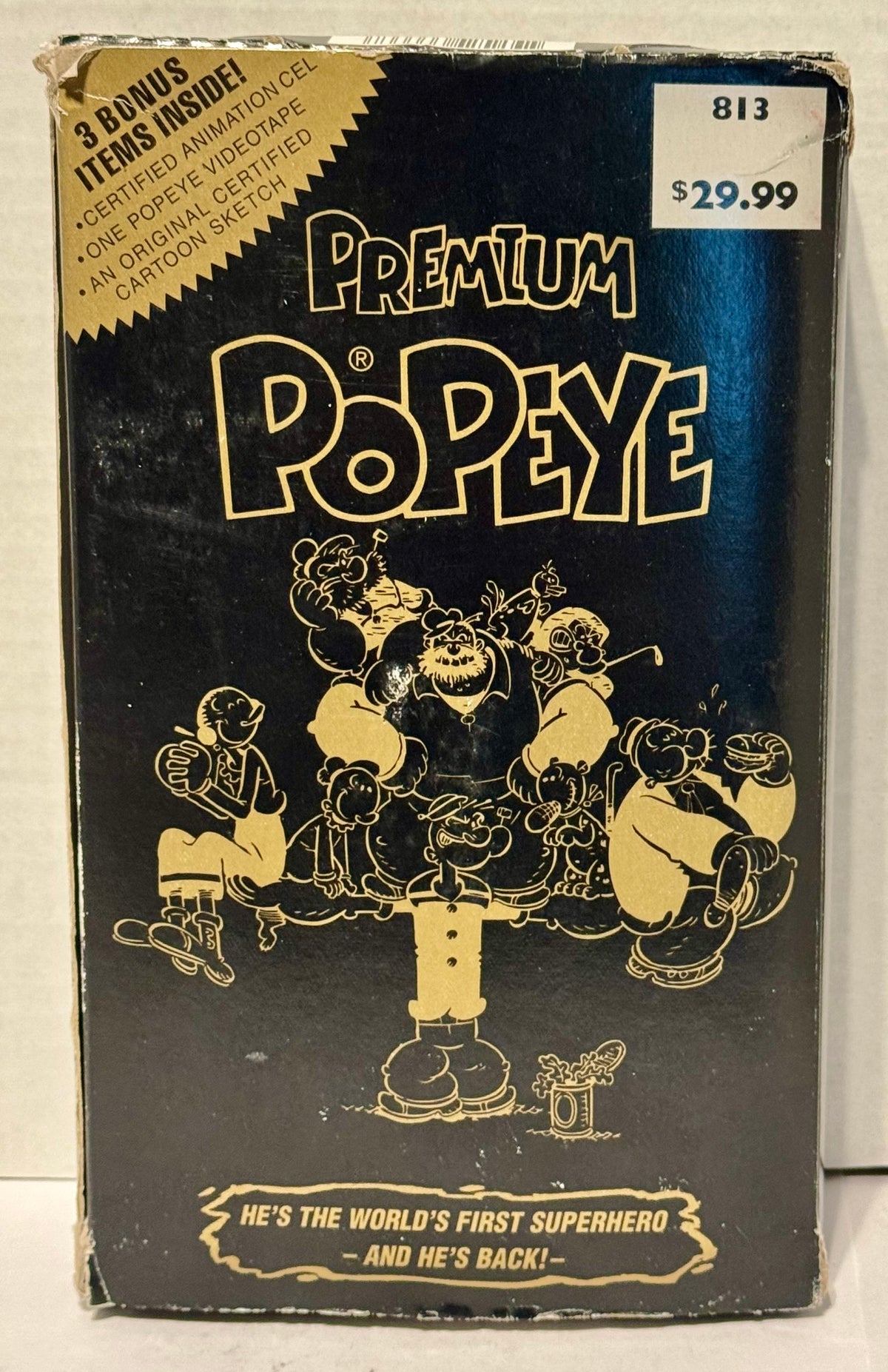 1996 Premium Popeye Trading Card Box 16 Packs Sketch VHS Animation Cel — TvMovieCards.com