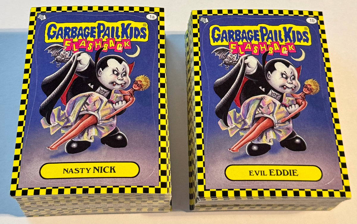 2010 Garbage Pail Kids GPK Flashback Series 1 160 Sticker Card Set A/B ...