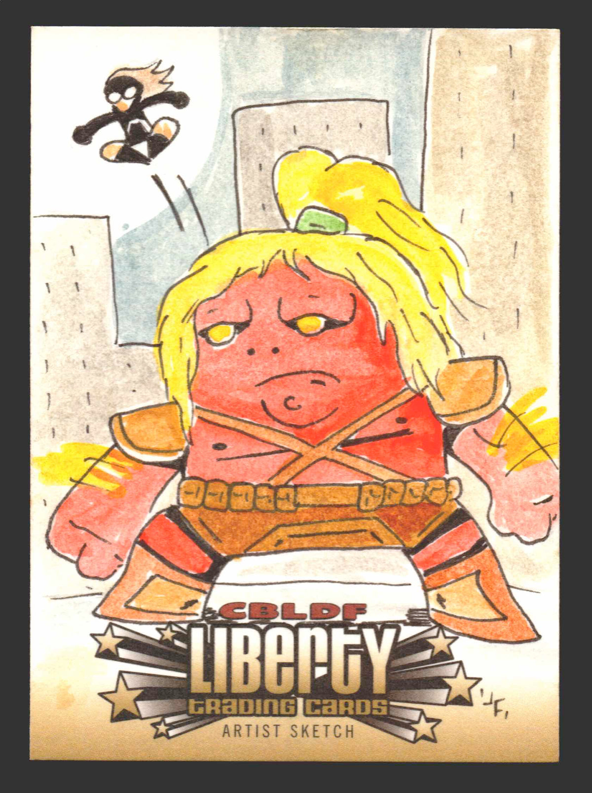 2011 Cryptozoic CBLDF Liberty Artist Sketch Card Bone by Jerry Fleming — TvMovieCards.com