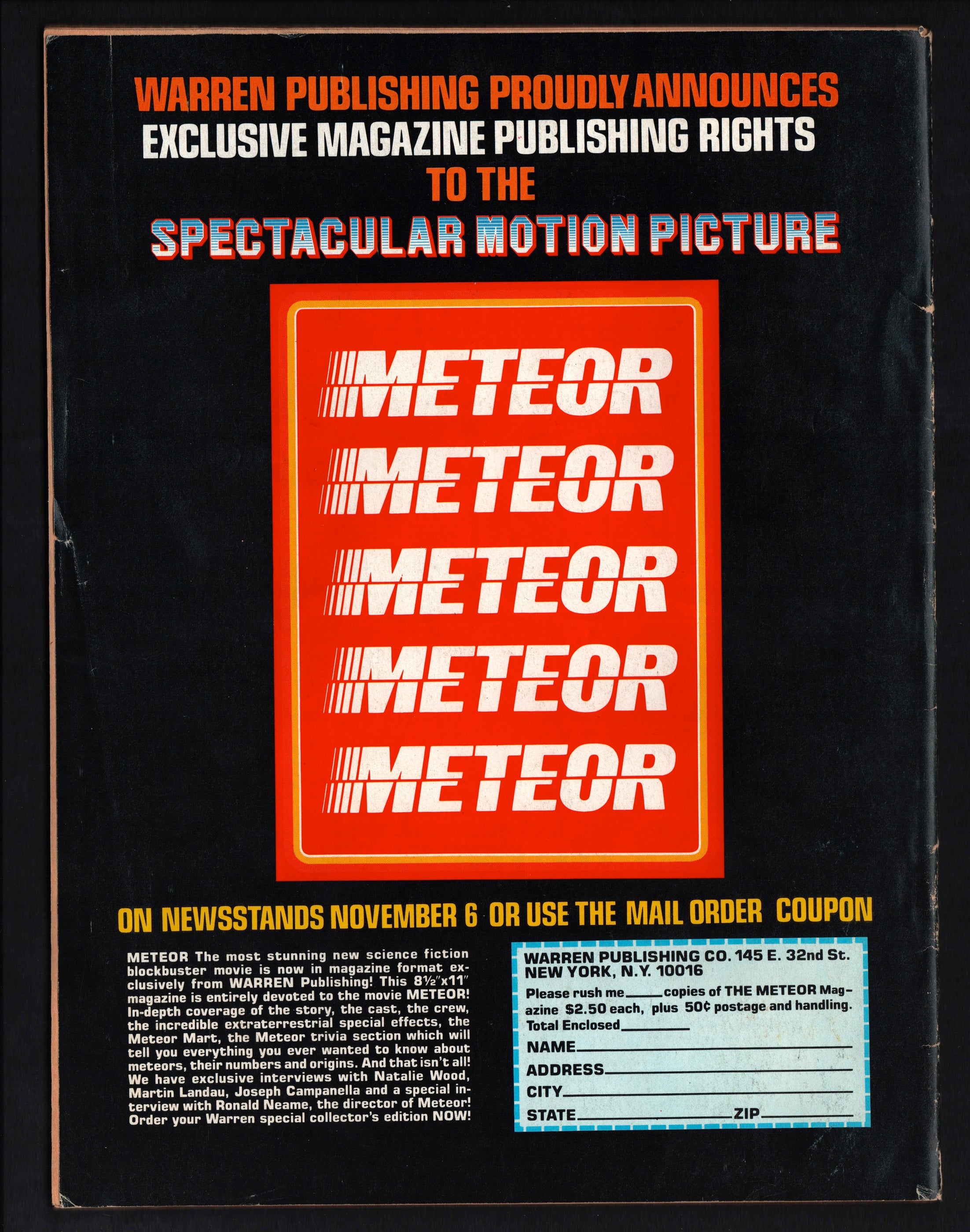1980 Famous Monsters of Filmland Magazine #160 Meteor / The Brood ...