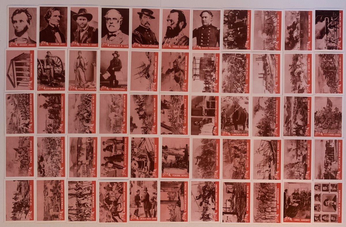 Civil War Reprint Picture Complete Card Set – 55 Cards (1990s Photogra ...