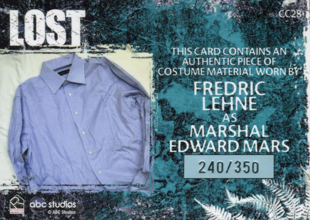 Lost Relics Fredric Lehne Marshall Edward Mars Relic Costume Card CC28 ...