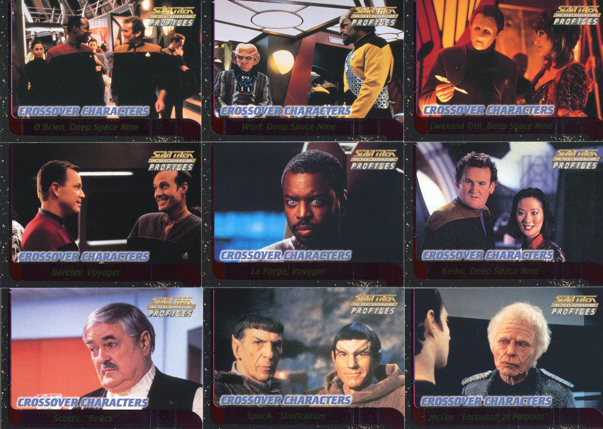 Star Trek TNG The Next Generation Profiles Crossover Chase Card Set C1 ...