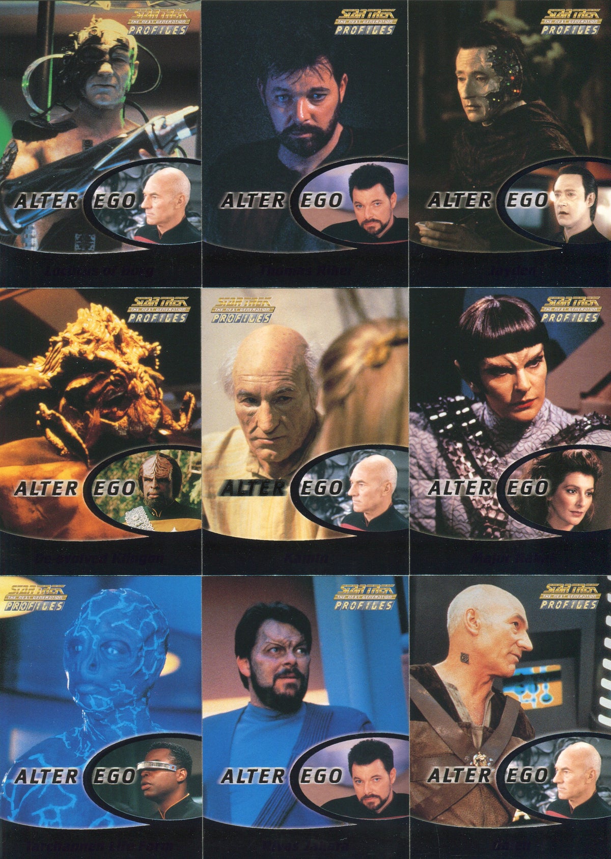 Star Trek TNG The Next Generation Profiles Alter Ego Chase Card Set AE ...