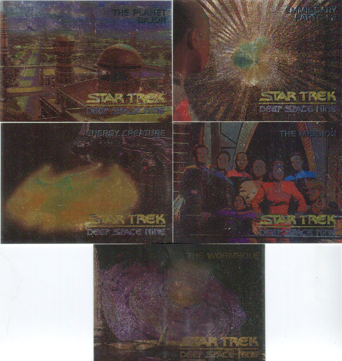 Star Trek DS9 Deep Space Nine Spectra Etched Chase Card Set 5 Cards ...