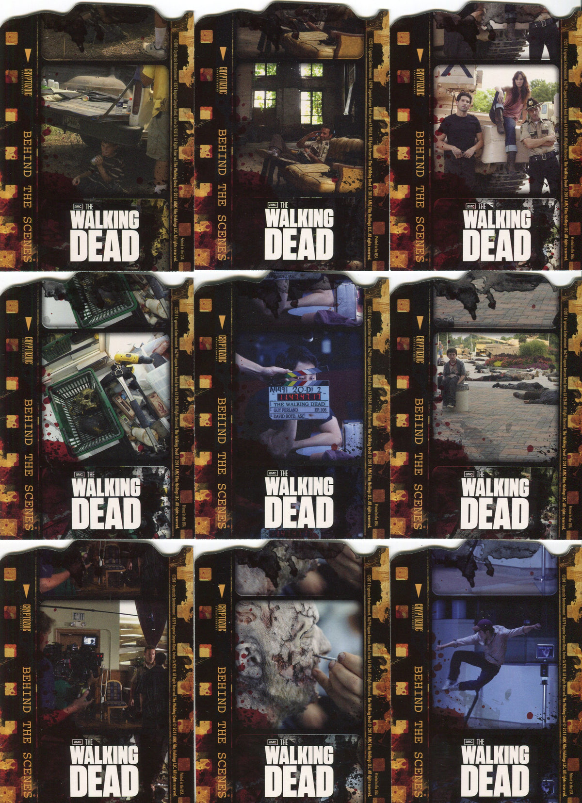 Walking Dead Season 1 Behind The Scenes Die Cut Chase Card Set C01 thr ...