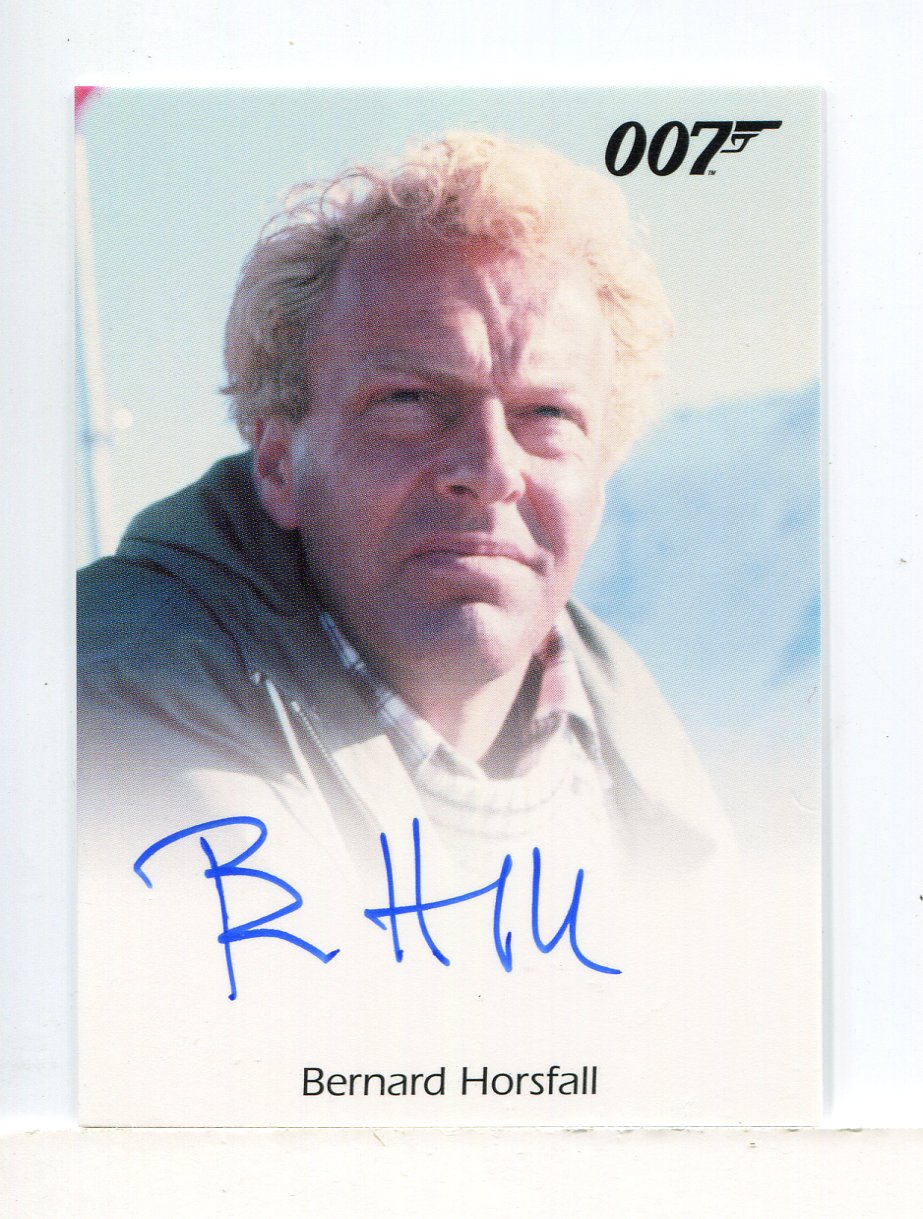 James Bond Heroes & Villains Bernard Horsfall Autograph Card ...