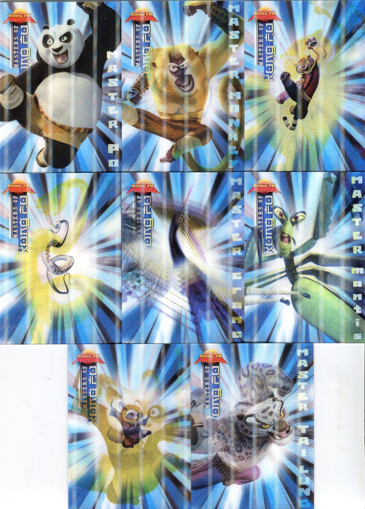 Kung Fu Panda Movie Masters of Kung Fu Lenticular Chase Card Set M-1 ...