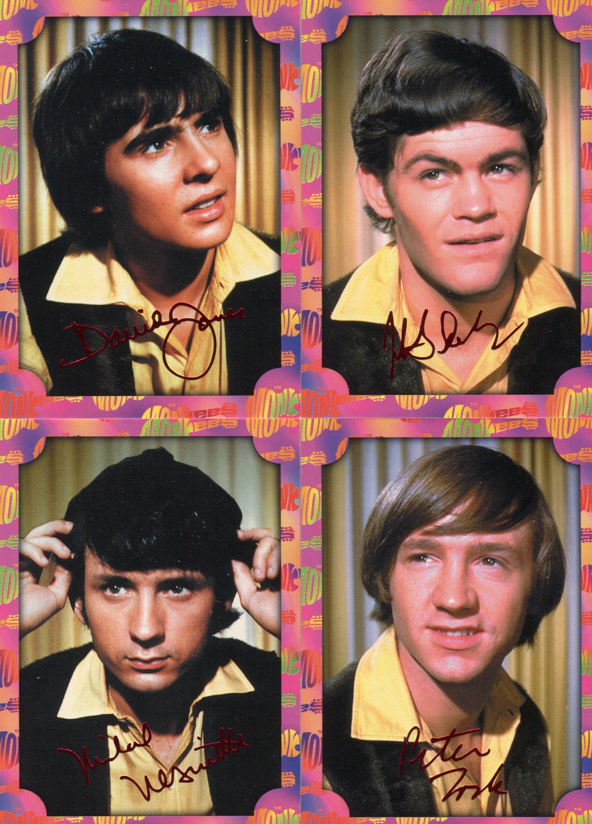 The Monkees Foil Stamped Chase Card Set F1 thru F4 Cornerstone 1995 ...