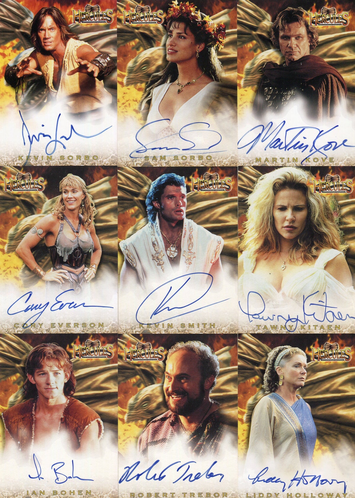Hercules The Complete Journeys Autograph Card Set 18 Cards ...
