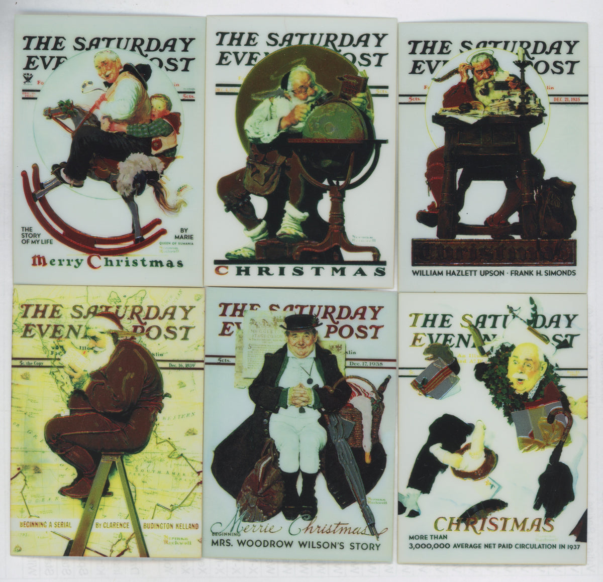 Norman Rockwell Series 2 Holiday Chromium Chase Card Set 6 Cards C1- C ...