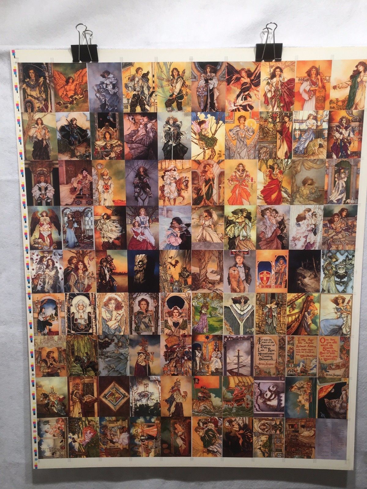 Thomas Canty Fantasy Art Trading Cards UNCUT 90 CARD SHEET Poster Size ...