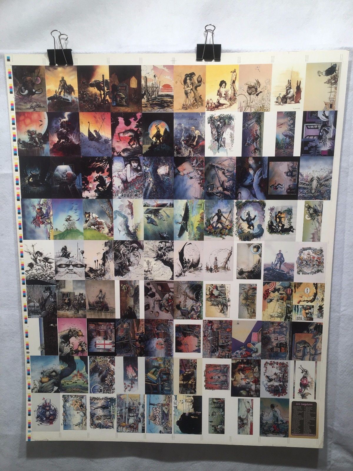 Art Suydam Fantasy Art Trading Cards UNCUT 90 CARD SHEET Poster Size F ...