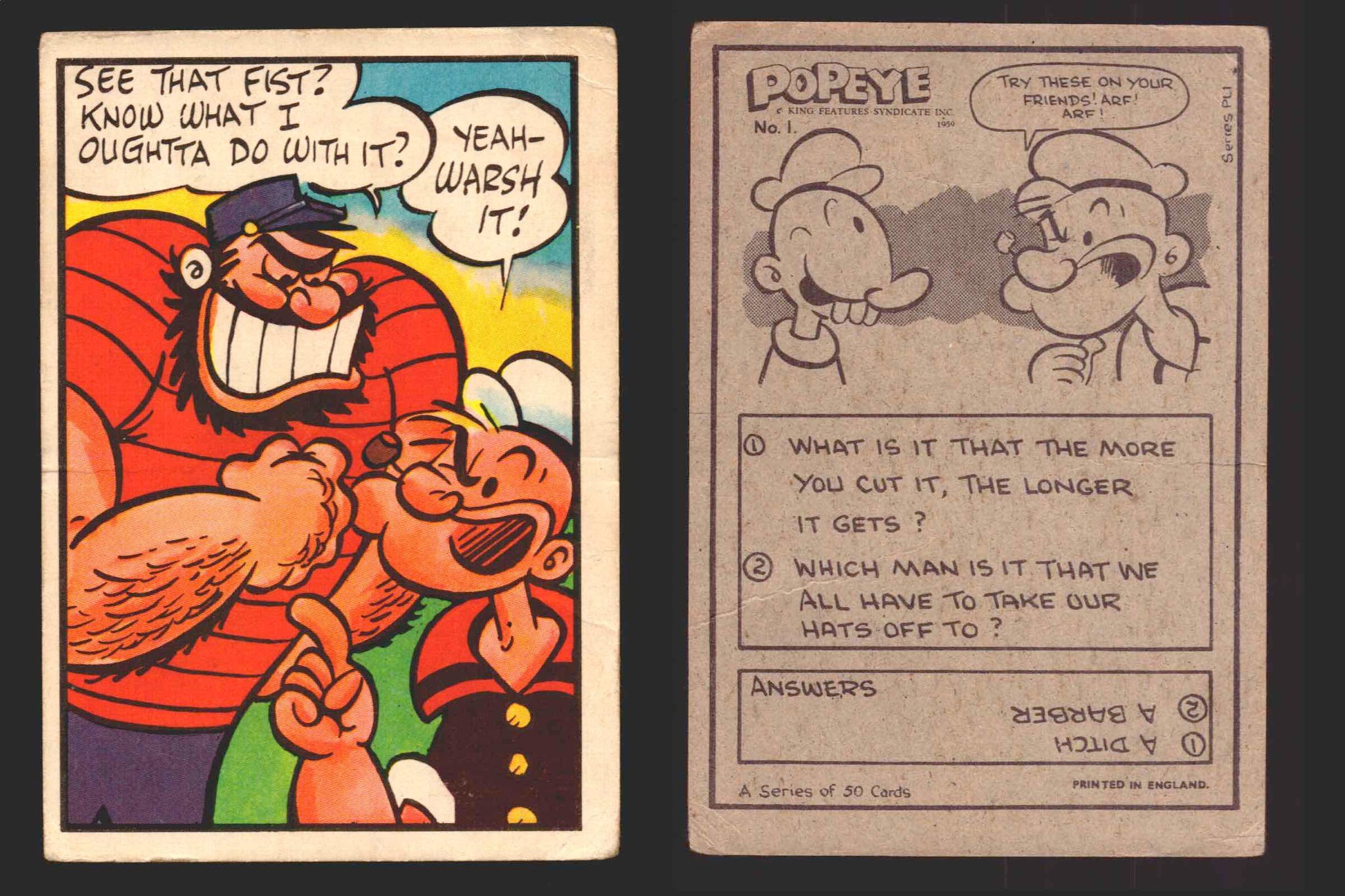 Popeye Card — TvMovieCards.com