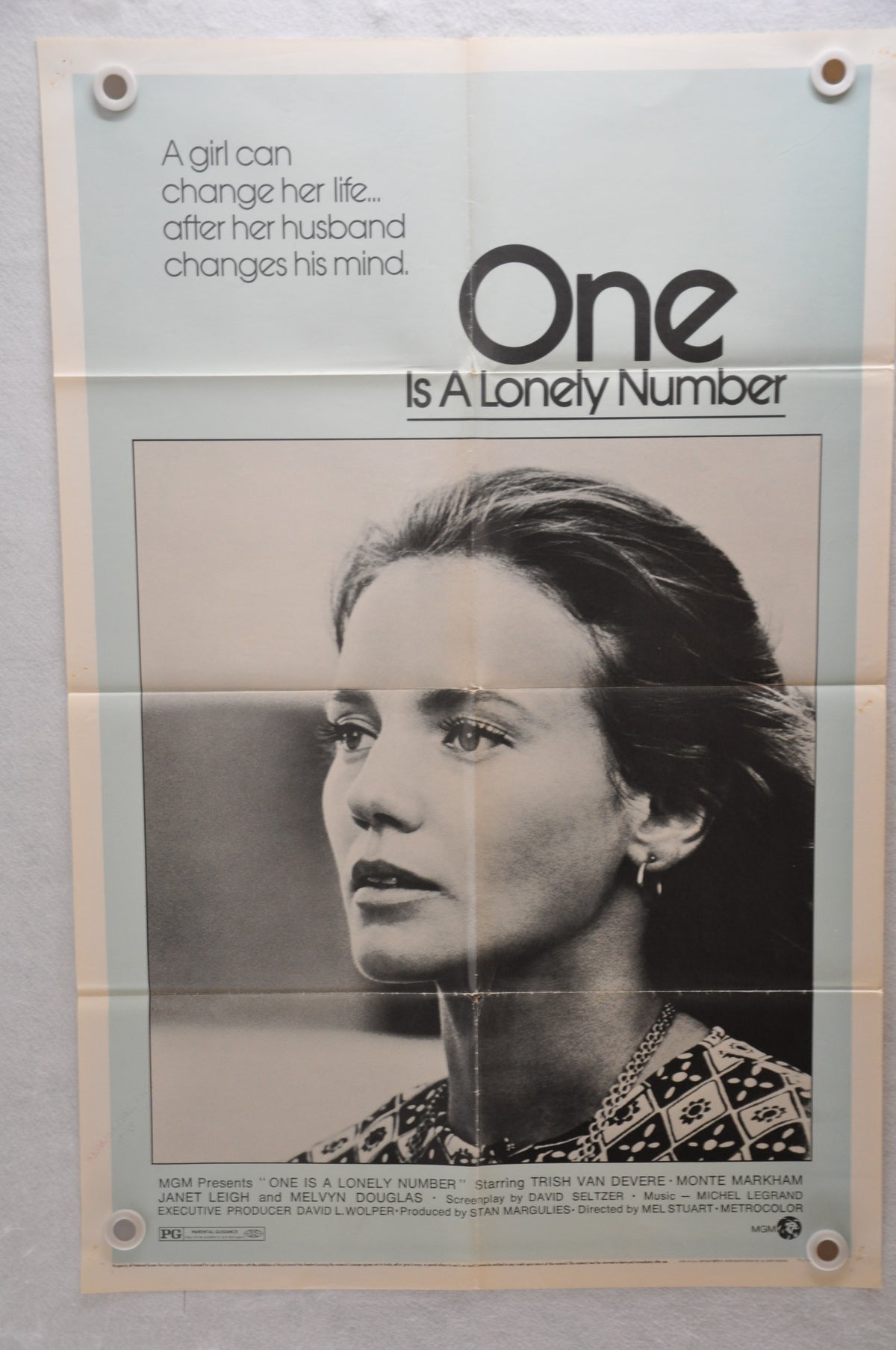 1972 One is a Lonely Number Original 1SH Movie Poster 27 x 41 Trish Va ...