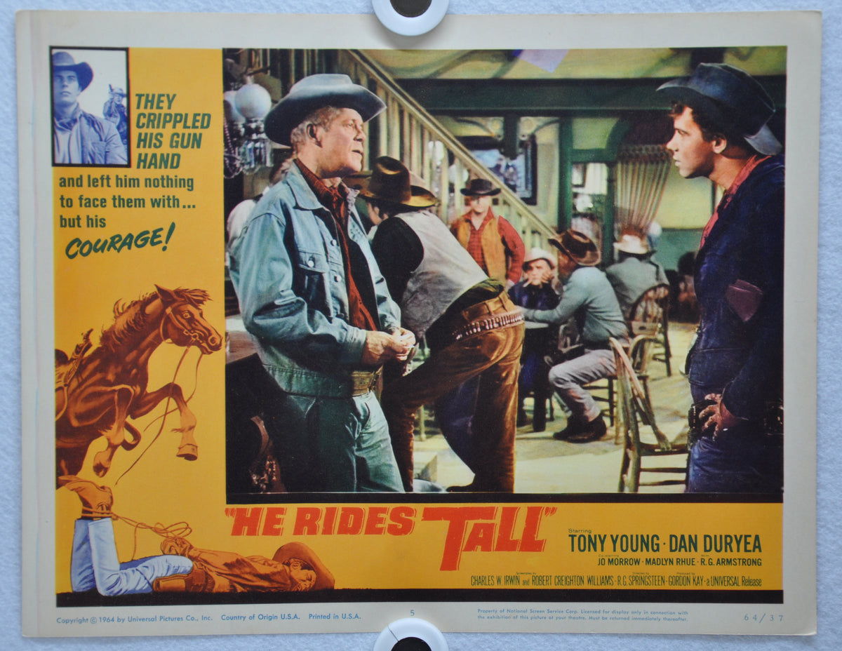 He Rides Tall 1964 Lobby Card #5 Movie Poster Tony Young, Dan Duryea ...