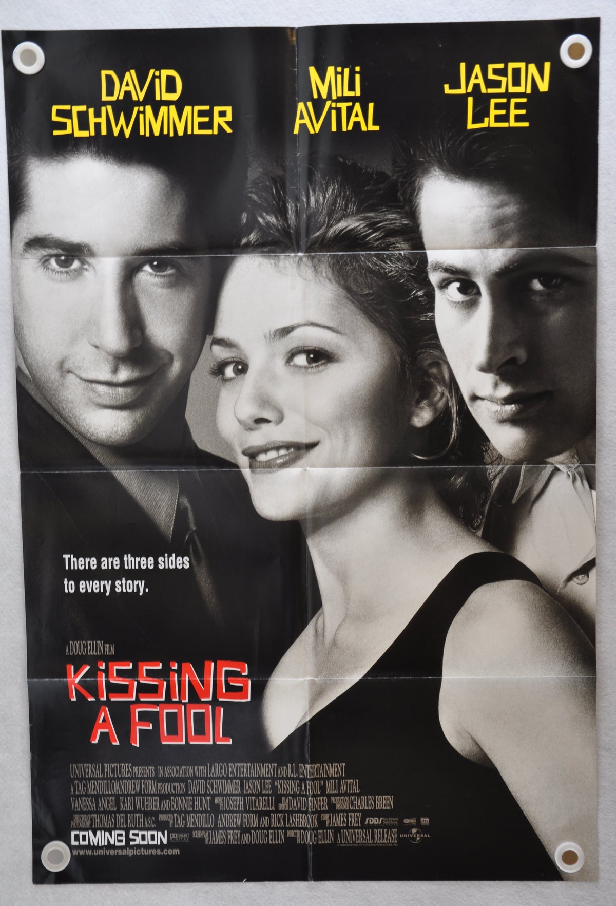 1998 Kissing A Fool Original 1SH D/S Movie Poster 27 x 41 David Schwim ...