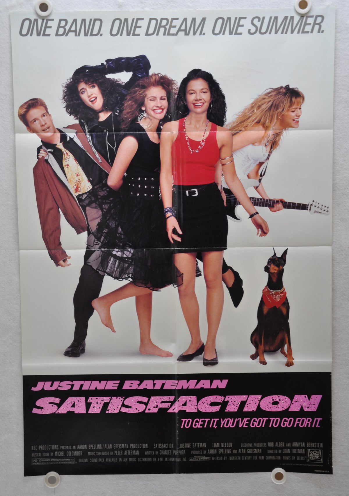 1988 Satisfaction Original 1SH Movie Poster 27 x 41 Julia Roberts Liam ...