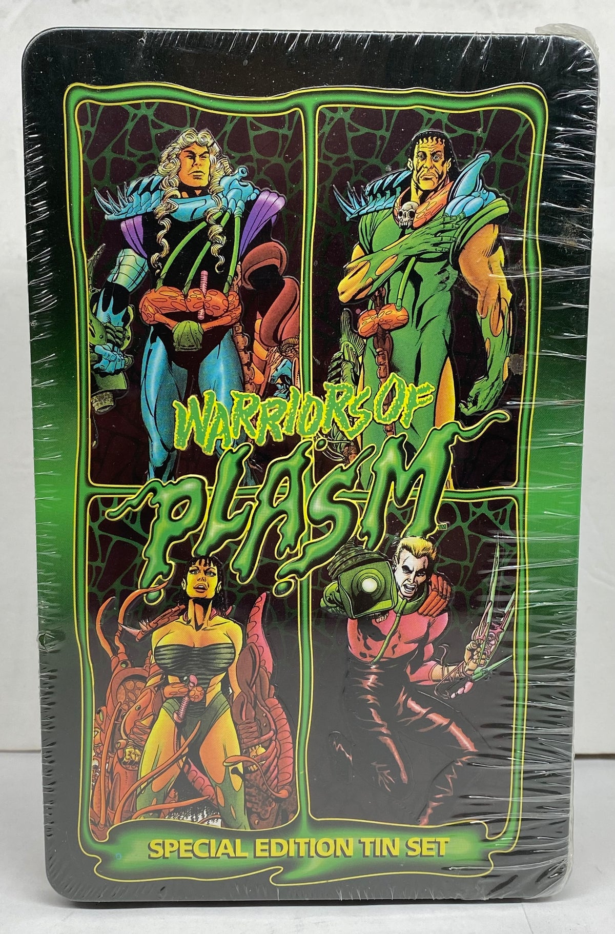 1993 Warriors of Plasm Special Edition Collectors Card Tin Set Sealed ...