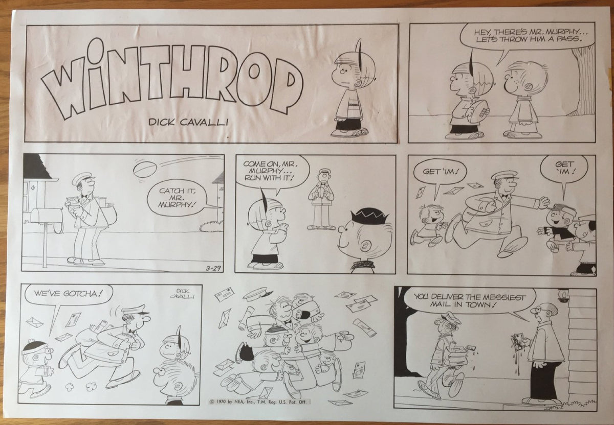 Winthrop Comic Strip Original Art By Dick Cavalli 3-29-1970 ...