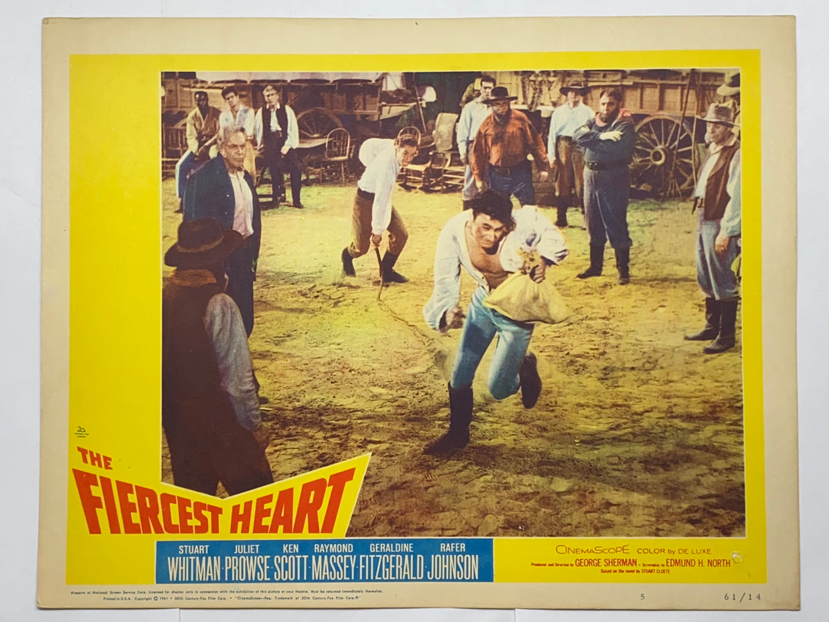 1961 The Fiercest Heart #5 Lobby Card 11x14 Stuart Whitman Juliet Prow ...