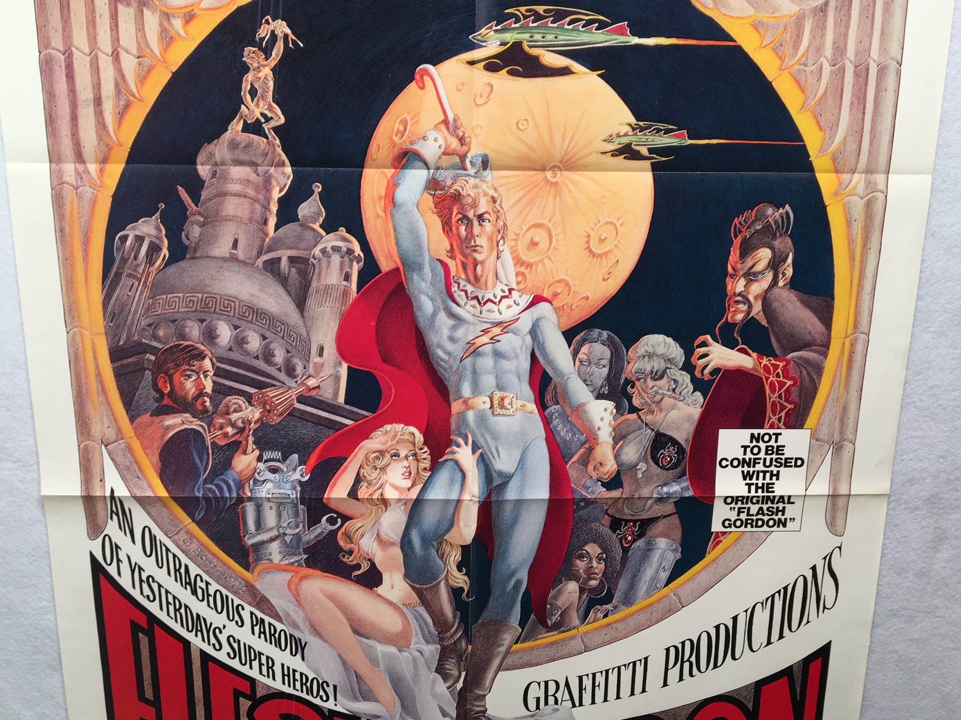 1974 Flesh Gordon Original Movie Poster Graffitti Productions 27 x 41 ...