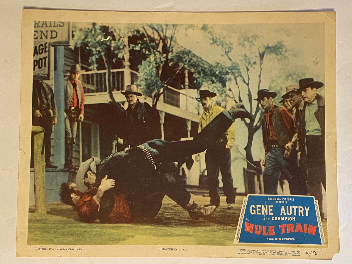 1950 Mule Train Lobby Card 11 x 14 Gene Autry, Champion, Sheila Ryan ...