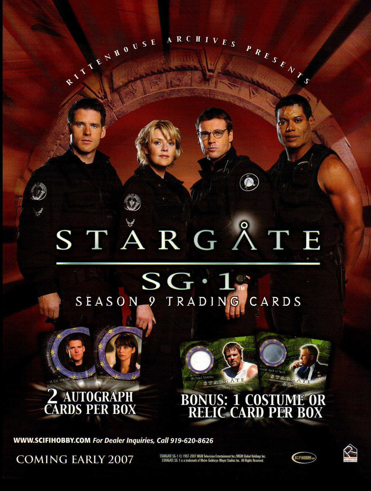 Stargate SG1 Season 9 Trading Card Dealer Sell Sheet Promotional Sale ...