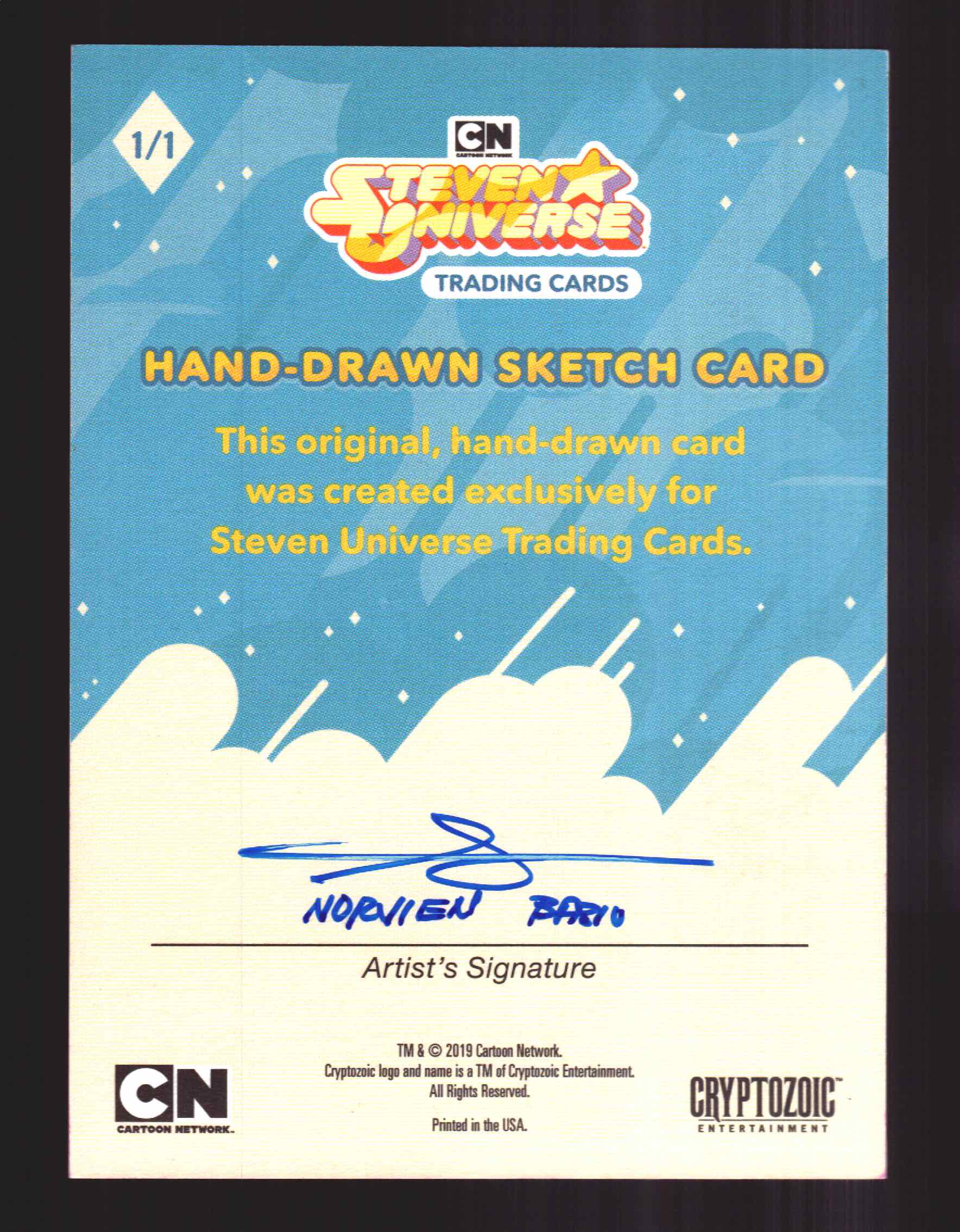 2019 Steven Universe Artist Sketch Trading Card by Norvien Basio ...