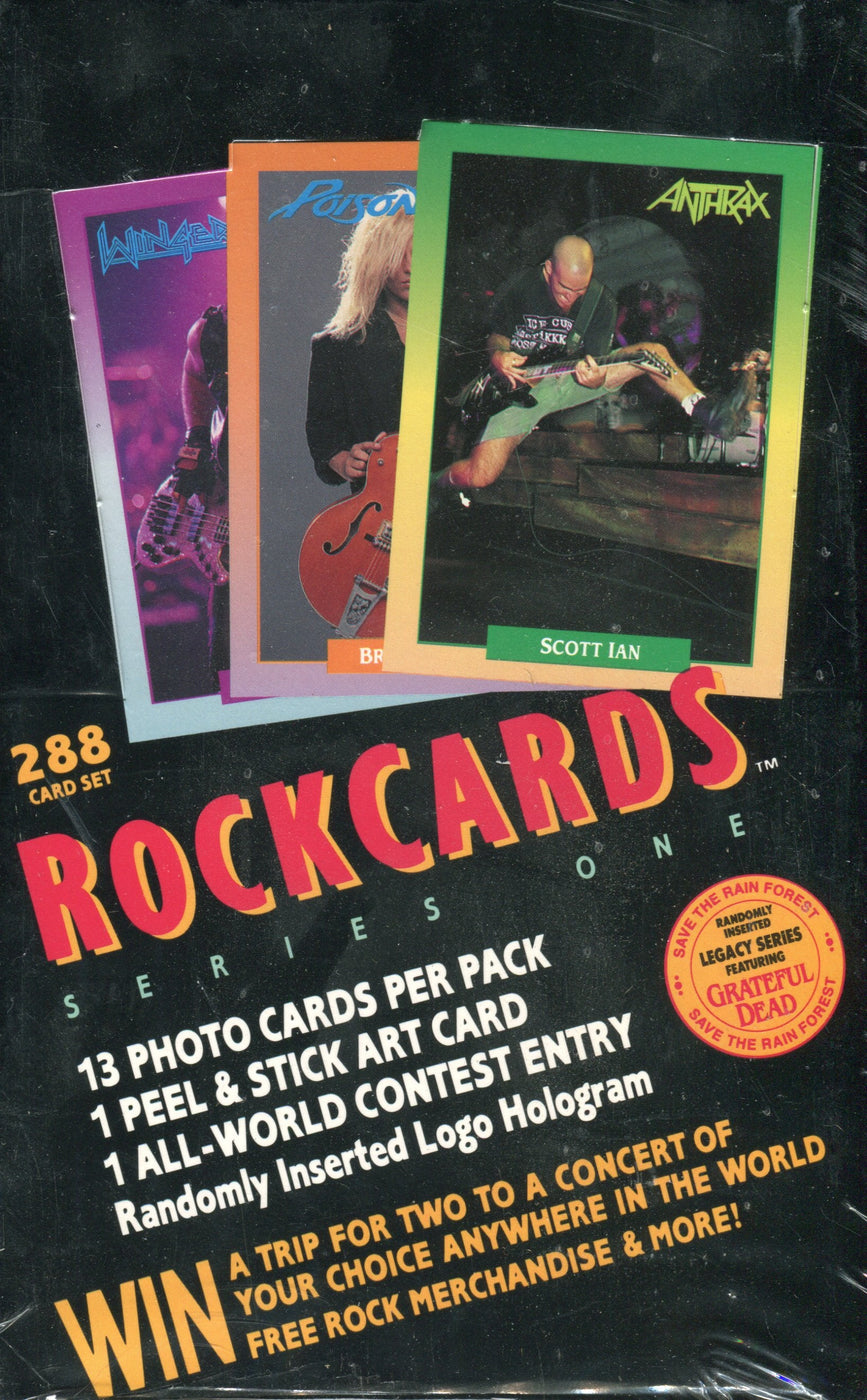 RockCards Series One Vintage Card Box 36 Packs Brockum 1991 Rock Cards ...