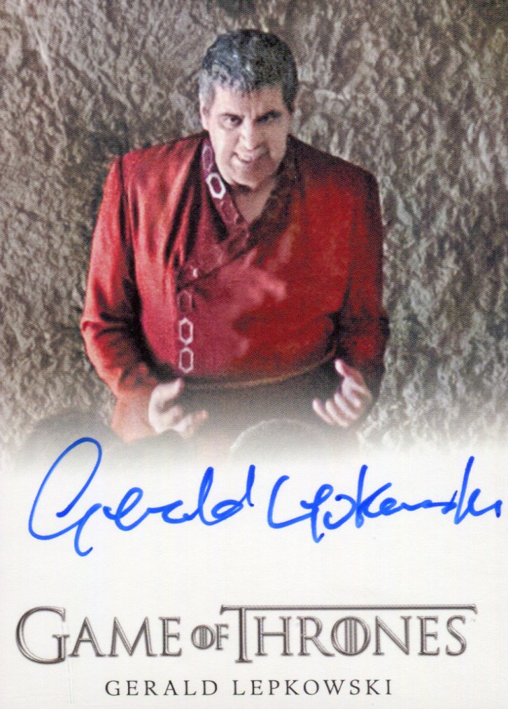 Game of Thrones Iron Anniversary 2 Gerald Lepkowski Autograph Card ...