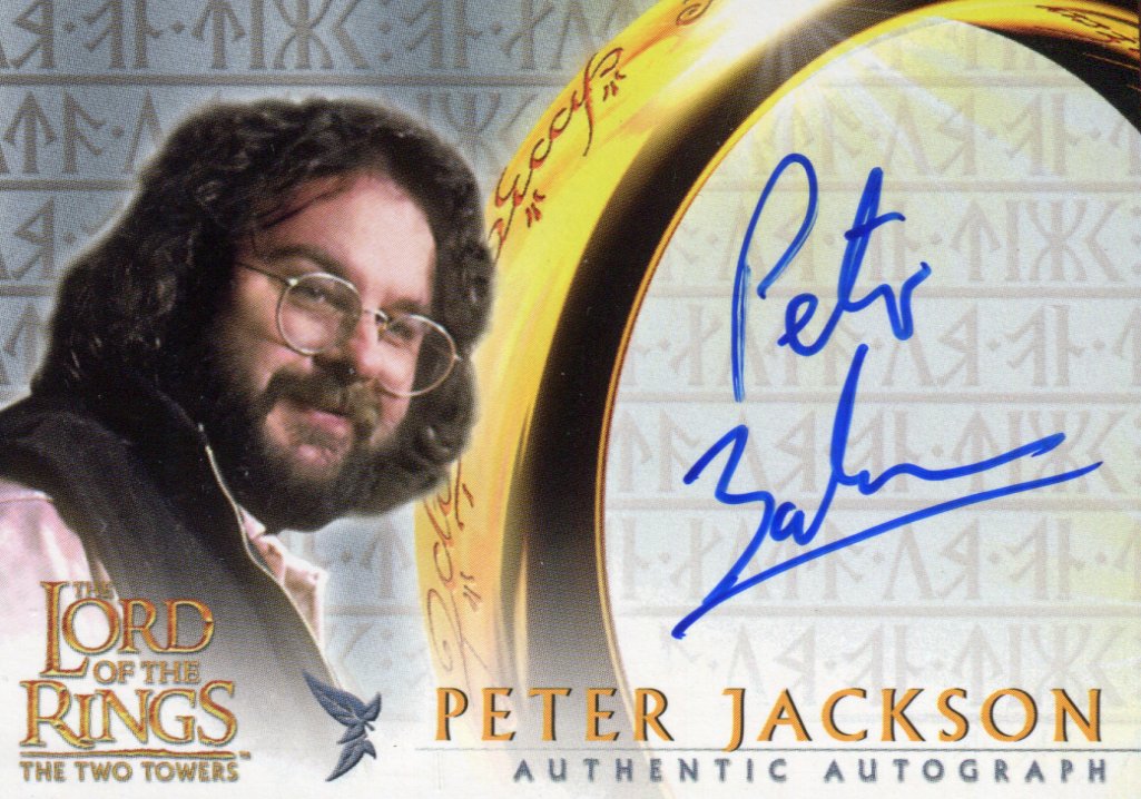 The Rings Two Towers Peter Jackson as Director Autograph Card LOTR TTT ...