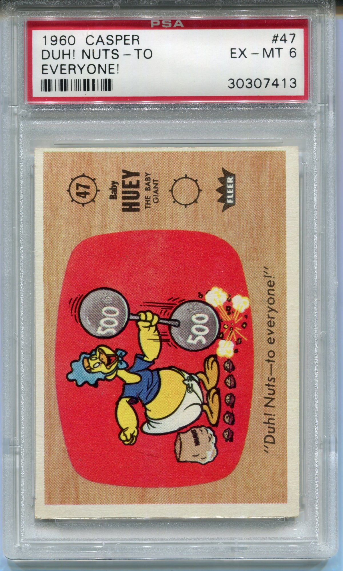 1960 Casper The Ghost #47 Duh! Nuts - To Everyone! Trading Card PSA 6 ...