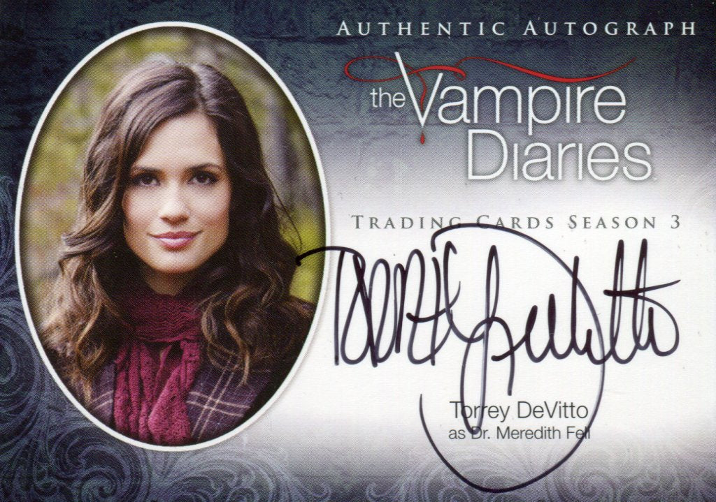 Vampire Diaries Season Three Torrey DeVitto as Meredith Fell Autograph ...