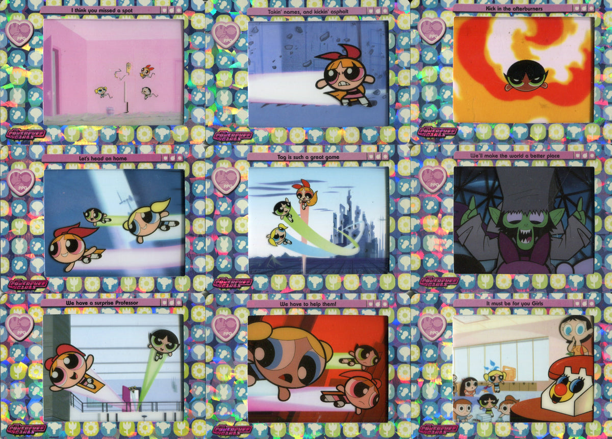 PowerPuff Girls Movie FilmCardz Foil Chase Card Set PR1-PR9 Artbox 200 ...
