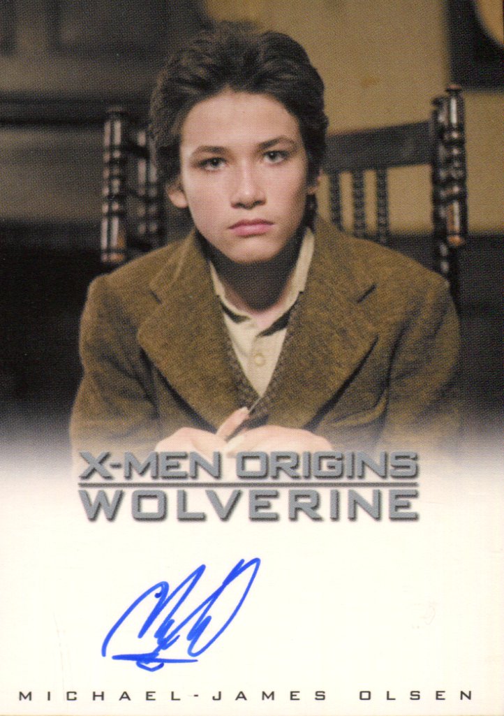 X-Men Origins: Wolverine Autograph Card Michael-James Olsen as Young V ...