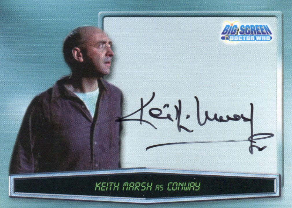 Doctor Who Big Screen Keith Marsh as Conway Autograph Card A5 Strictly ...