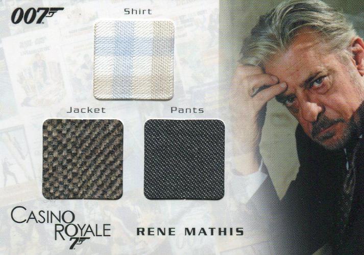 James Bond in Motion 2008 Rene Mathis Triple Costume Card TC04 #0556/1 ...