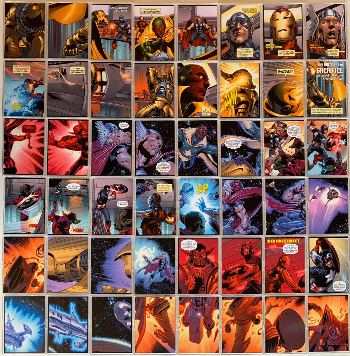 Avengers Kree Skrull War Trading Card Base Set 90 Cards Upper Deck 201 ...