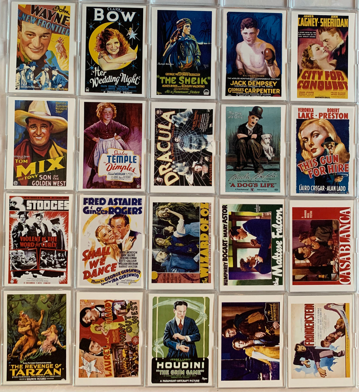 Classic Movie Posters Trading Card Set 20 Cards w/ Blue Lettering WTE ...
